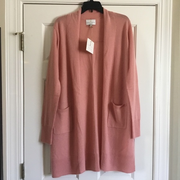 belle france | Sweaters | Nwt Belle France Mauve Pink Cashmere Duster ...